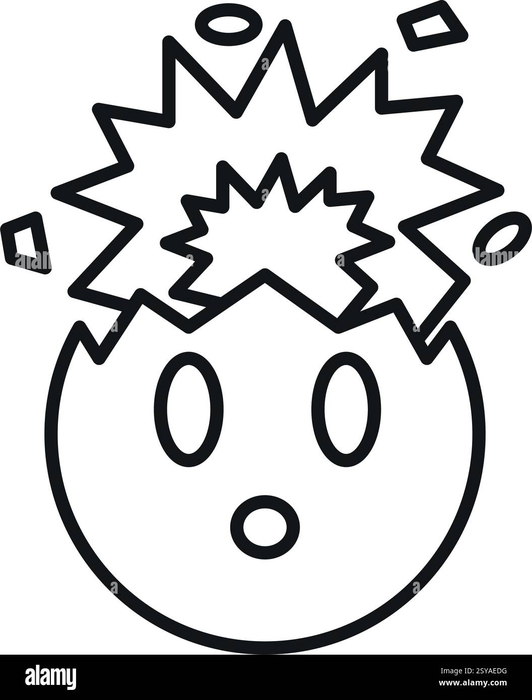 Mind Blown with Explosion Expression Stock Vector Image & Art - Alamy