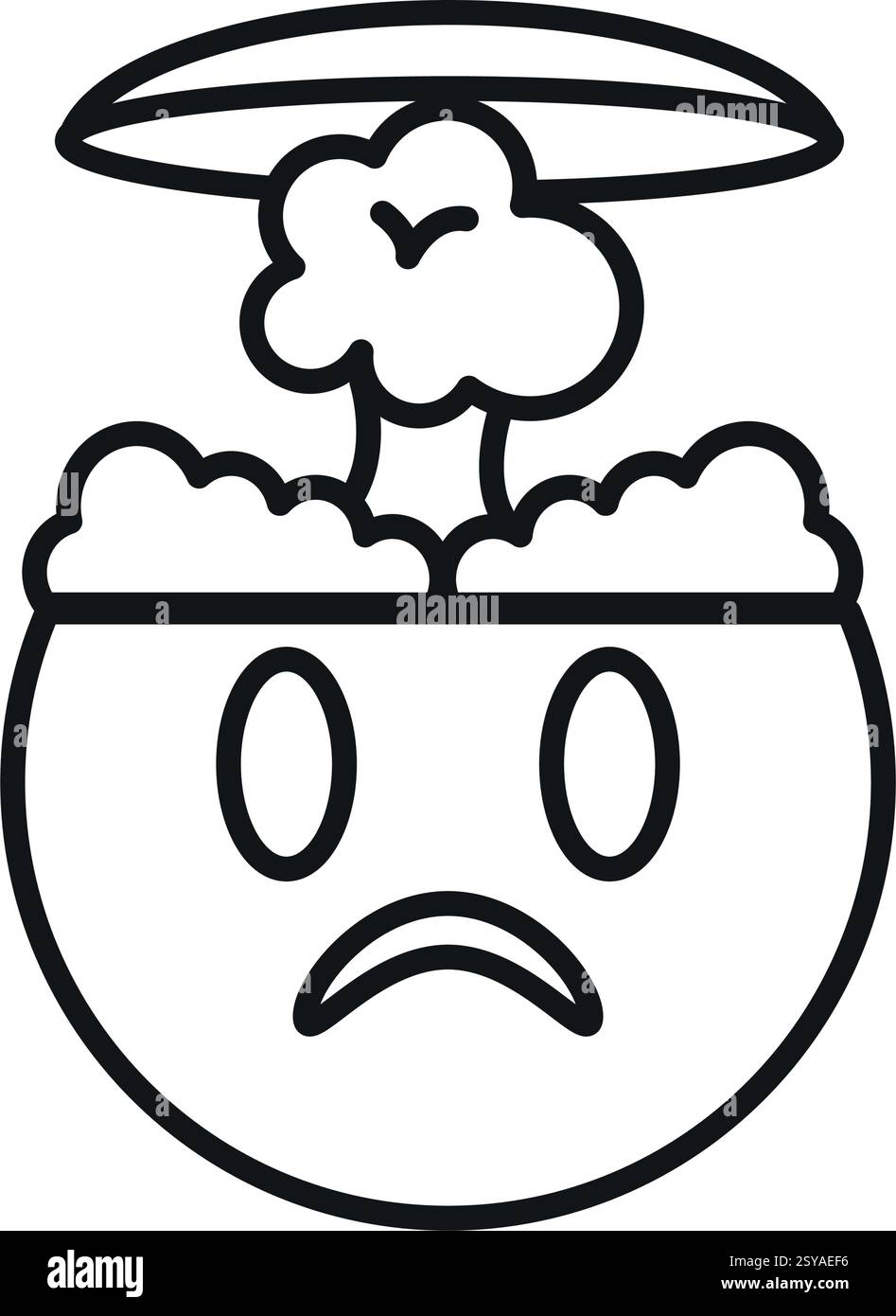 Mind Blown Shocked Brain with Explosion Stock Vector Image & Art - Alamy