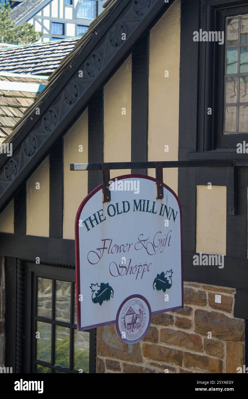 Toronto, Canada - April 9,2017: Exterior of The Old Mill Inn, a ...