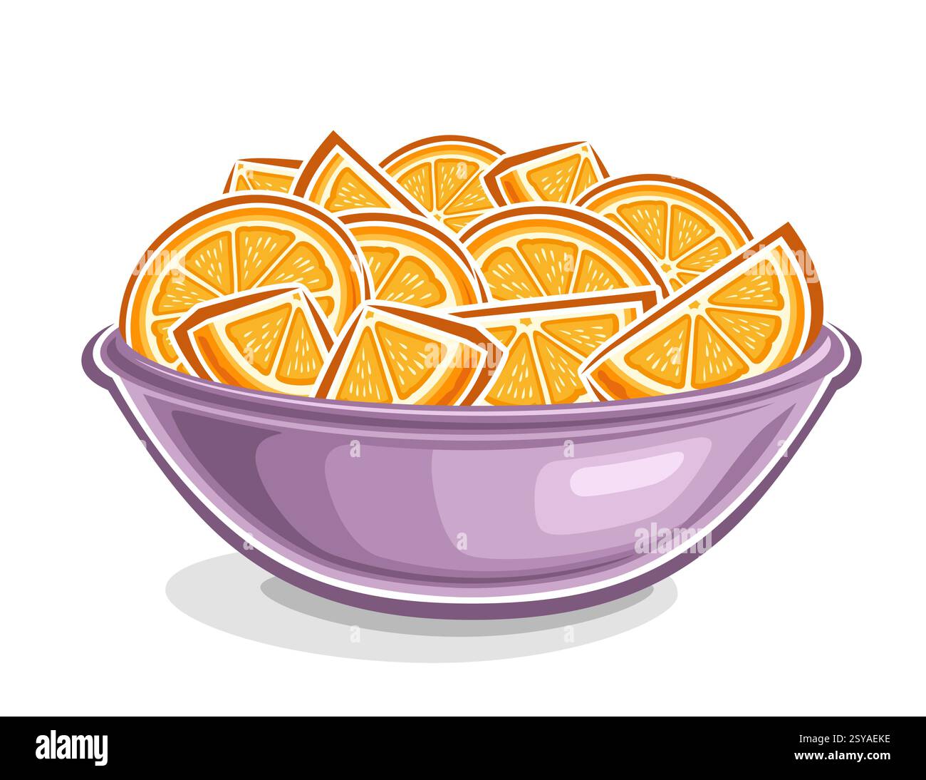Vector Orange Bowl, horizontal decorative poster with cartoon design ...