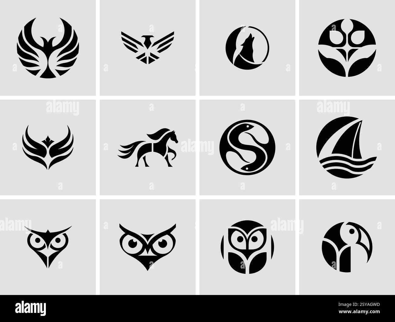 Minimalist black white vector Cut Out Stock Images & Pictures - Alamy