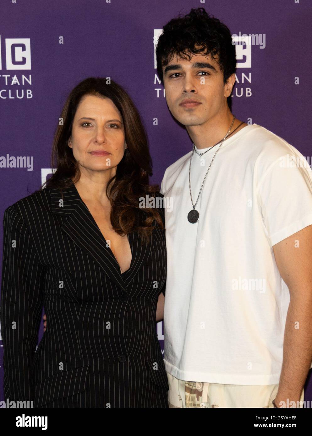 Ny. 27th Feb, 2025. Mia Barron, Abubakr Ali at arrivals for Manhattan Theatre Club's DAKAR 2000 ...