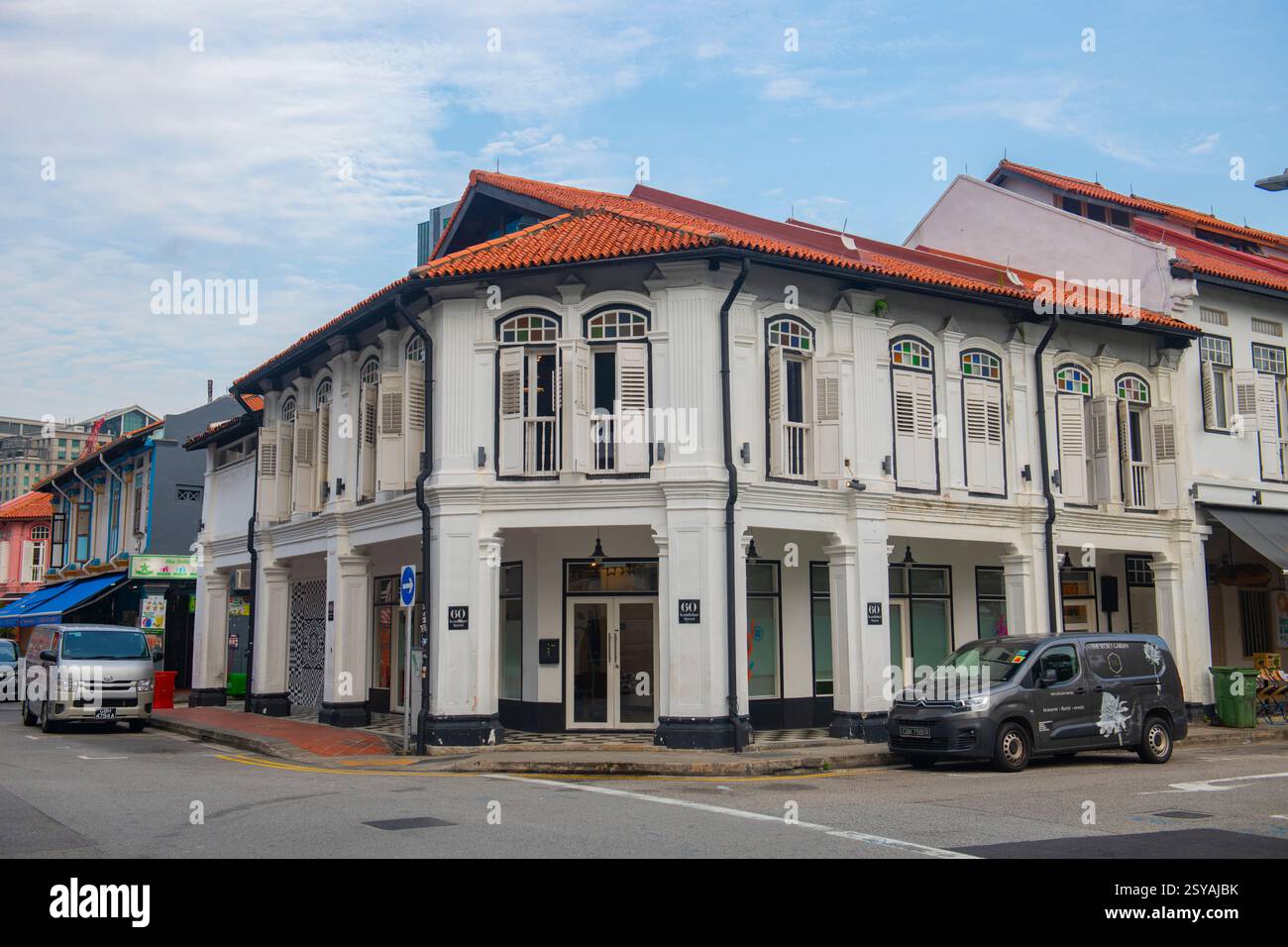 Historic commercial buildings on Pahang Street at Sultan Gate Street in ...