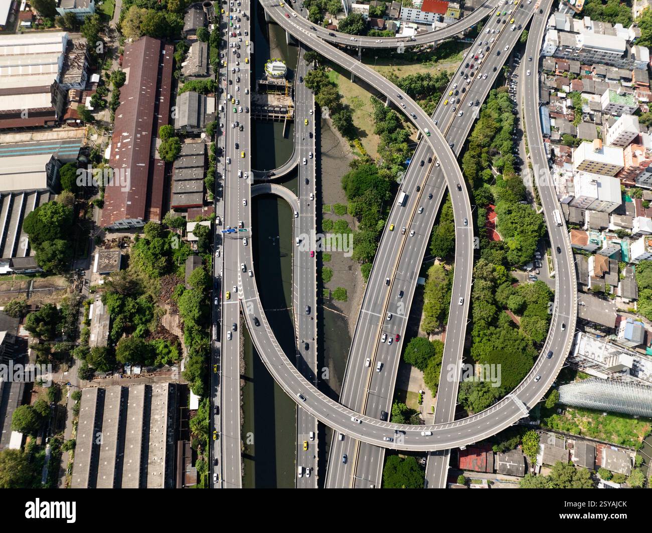 Aerial view highway intersections hi-res stock photography and images ...