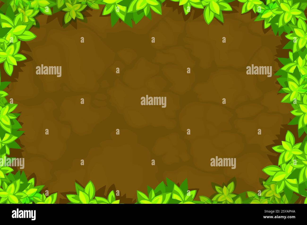 Background for your 2D games. Board Game top view-ground and leaves ...