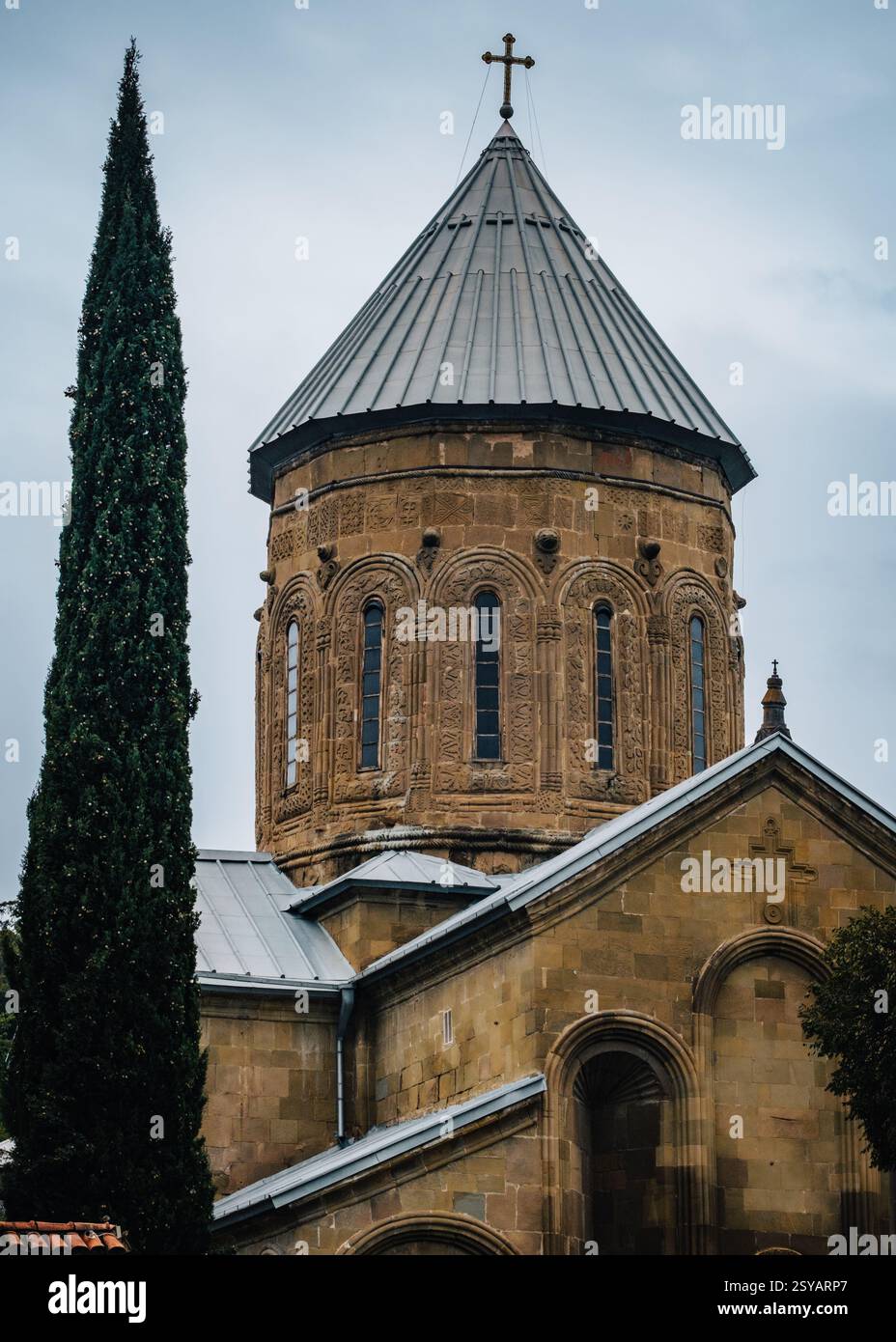 View of the dome of Samtavro monastery, a 4th century monastery in ...