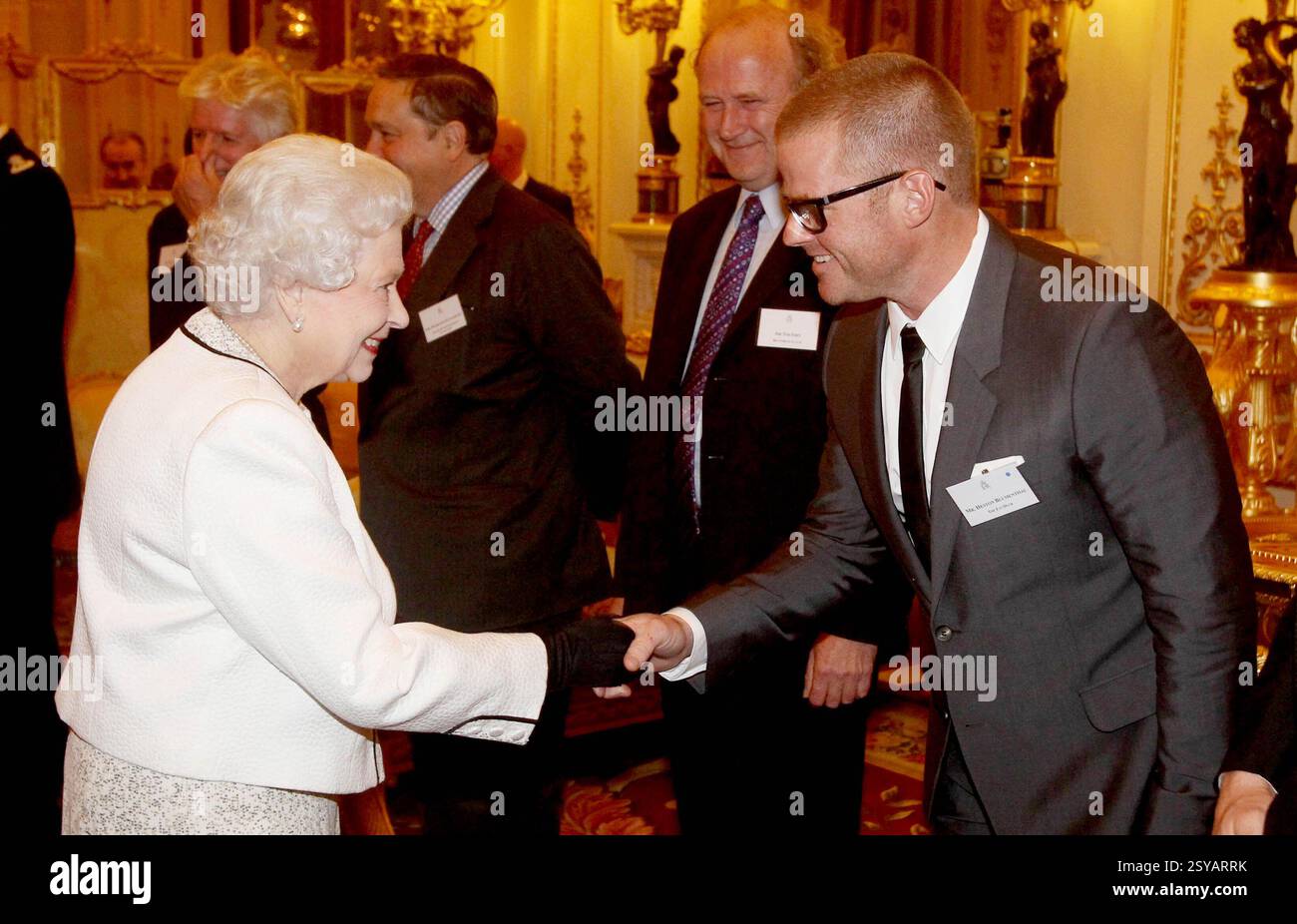 File photo dated 16/10/12 of Heston Blumenthal meeting the Queen, as he ...