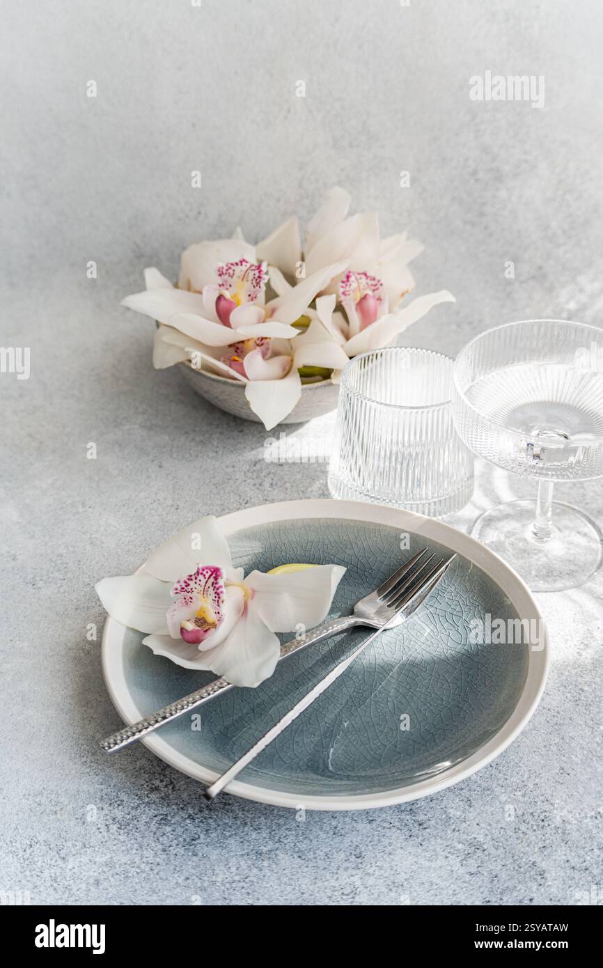 Sophisticated table setting features hi-res stock photography and ...