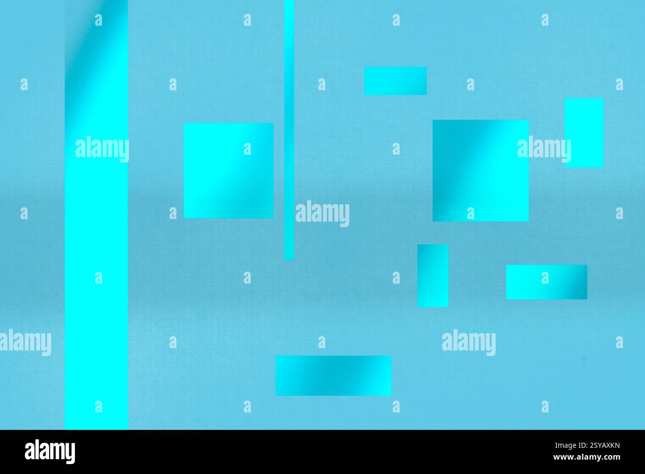 A clean and modern illustration featuring various turquoise geometric ...