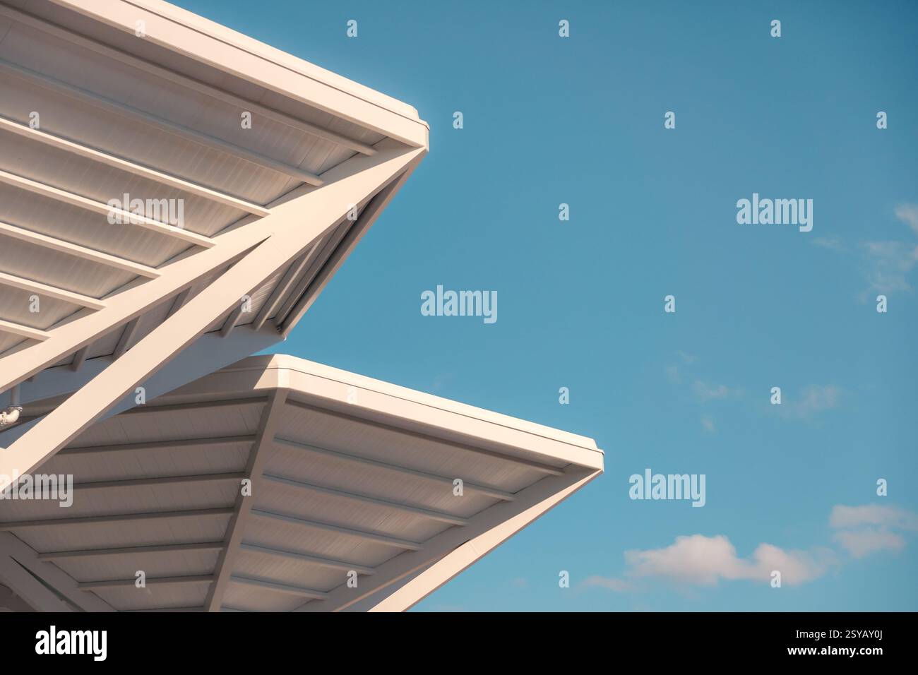 A close-up view capturing the intricate architectural design of a ...