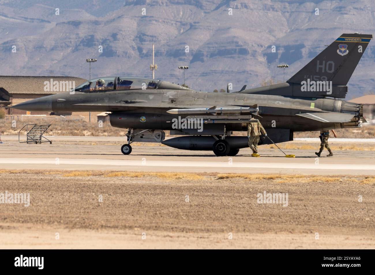 Maintainers assigned to the 349th Fighter Group conduct routine post ...