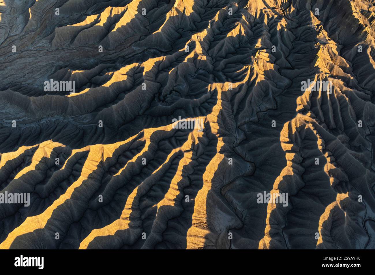 Aerial view of Caineville Mesa in Utah, showcasing the stunning ...