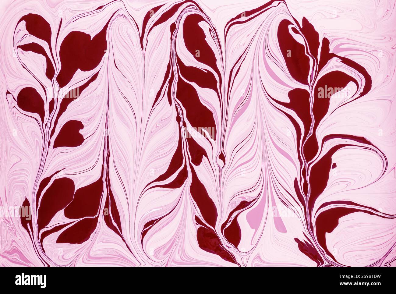 Red pink liquid swirls create hi-res stock photography and images - Alamy