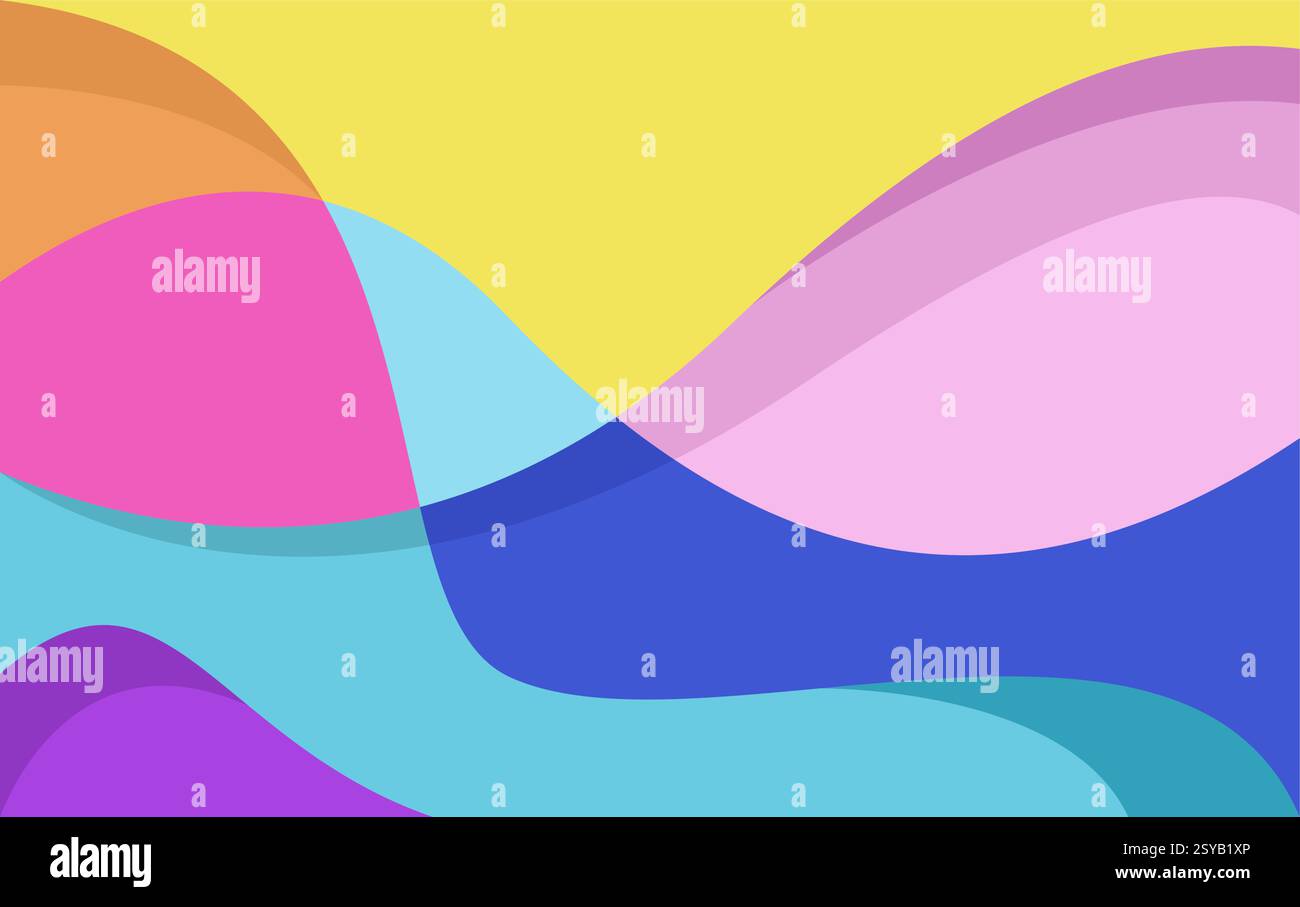 Color Fun background design. Abstract geometric background with liquid ...