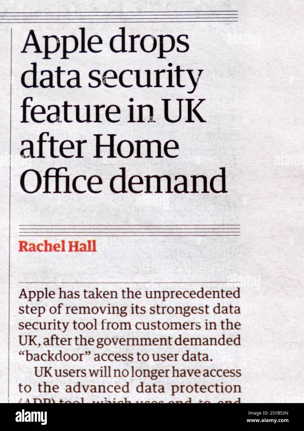 'Apple drops data security feature in UK after Home Office demand ...