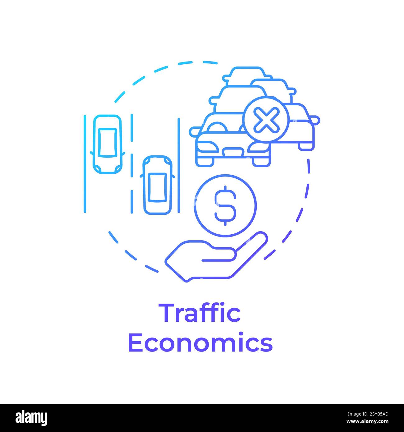 Traffic economics blue gradient concept icon Stock Vector Image & Art ...