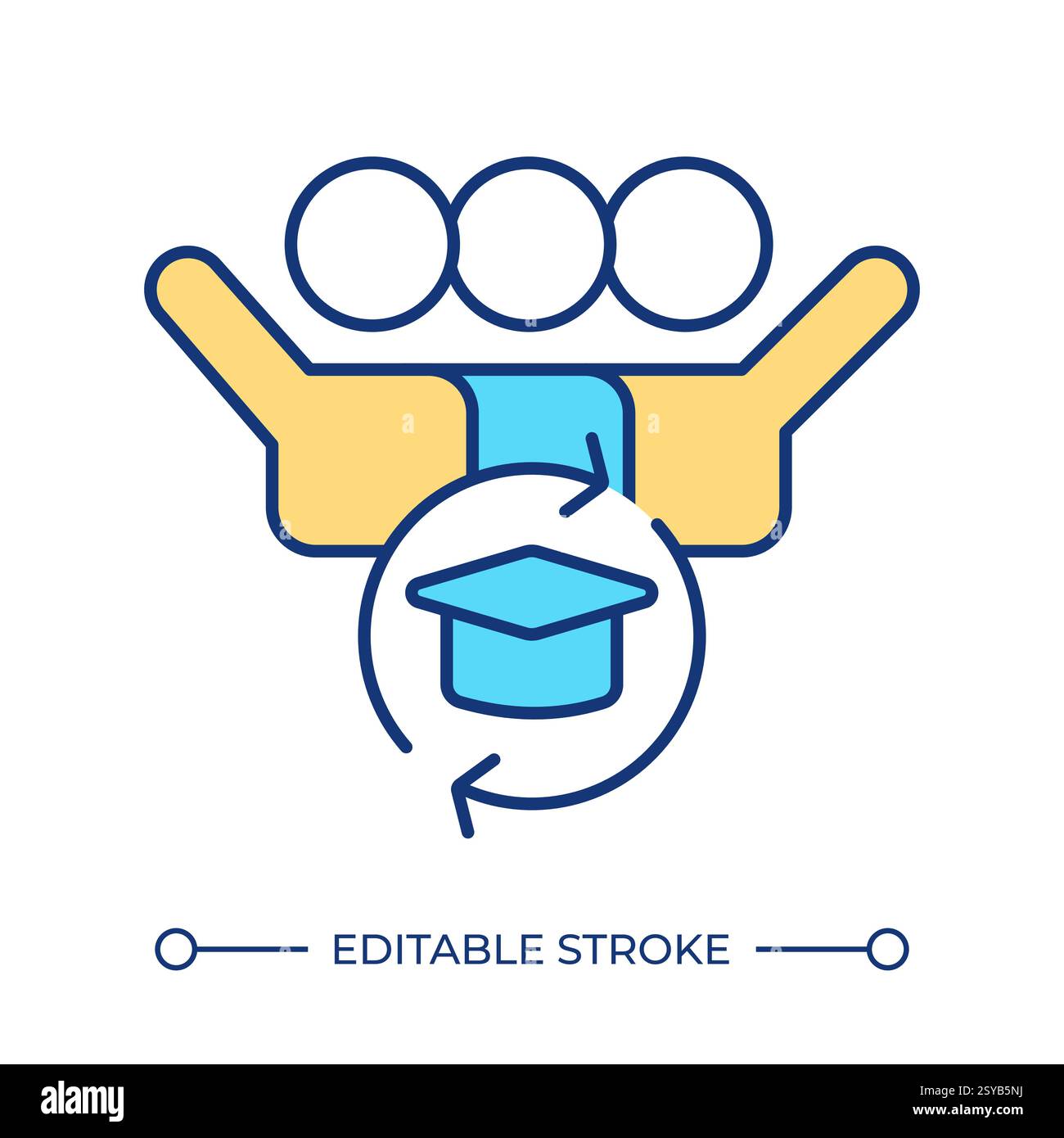 Cooperative learning strategy RGB color icon Stock Vector Image & Art ...