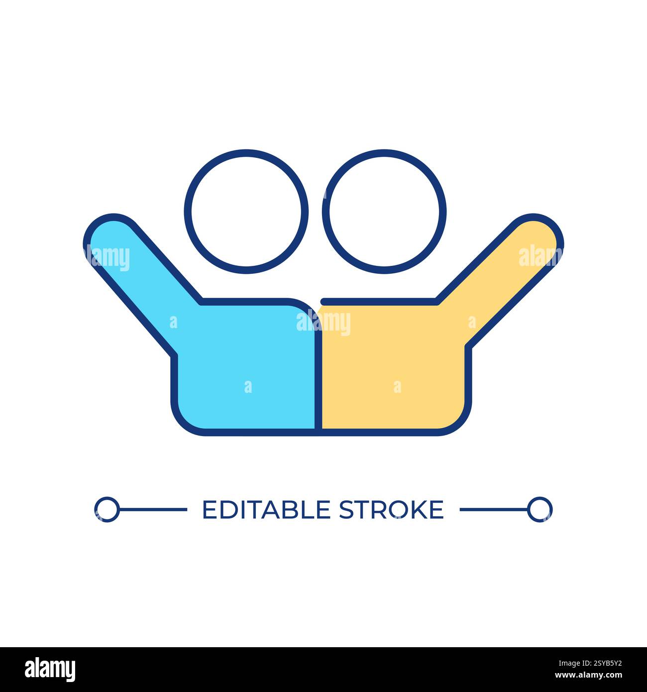 Linear color pictogram pair hi-res stock photography and images - Alamy