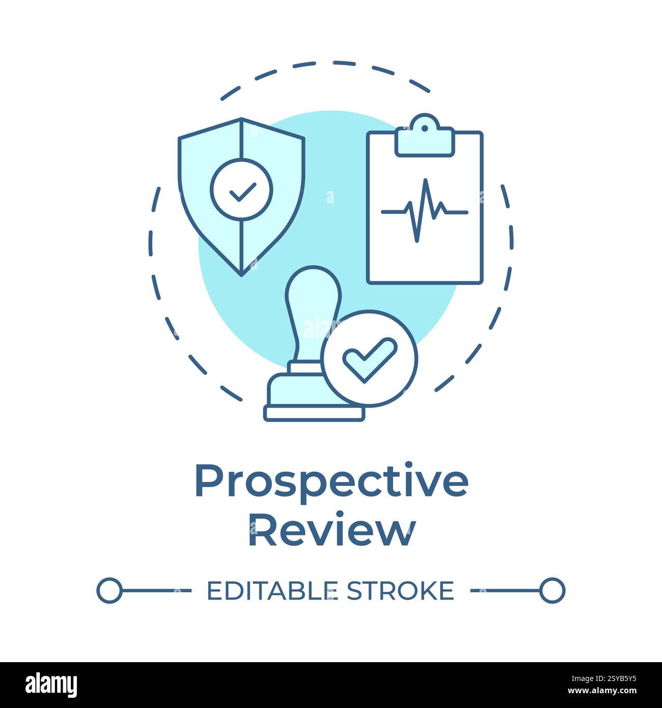 Prospective review soft blue concept icon Stock Vector Image & Art - Alamy