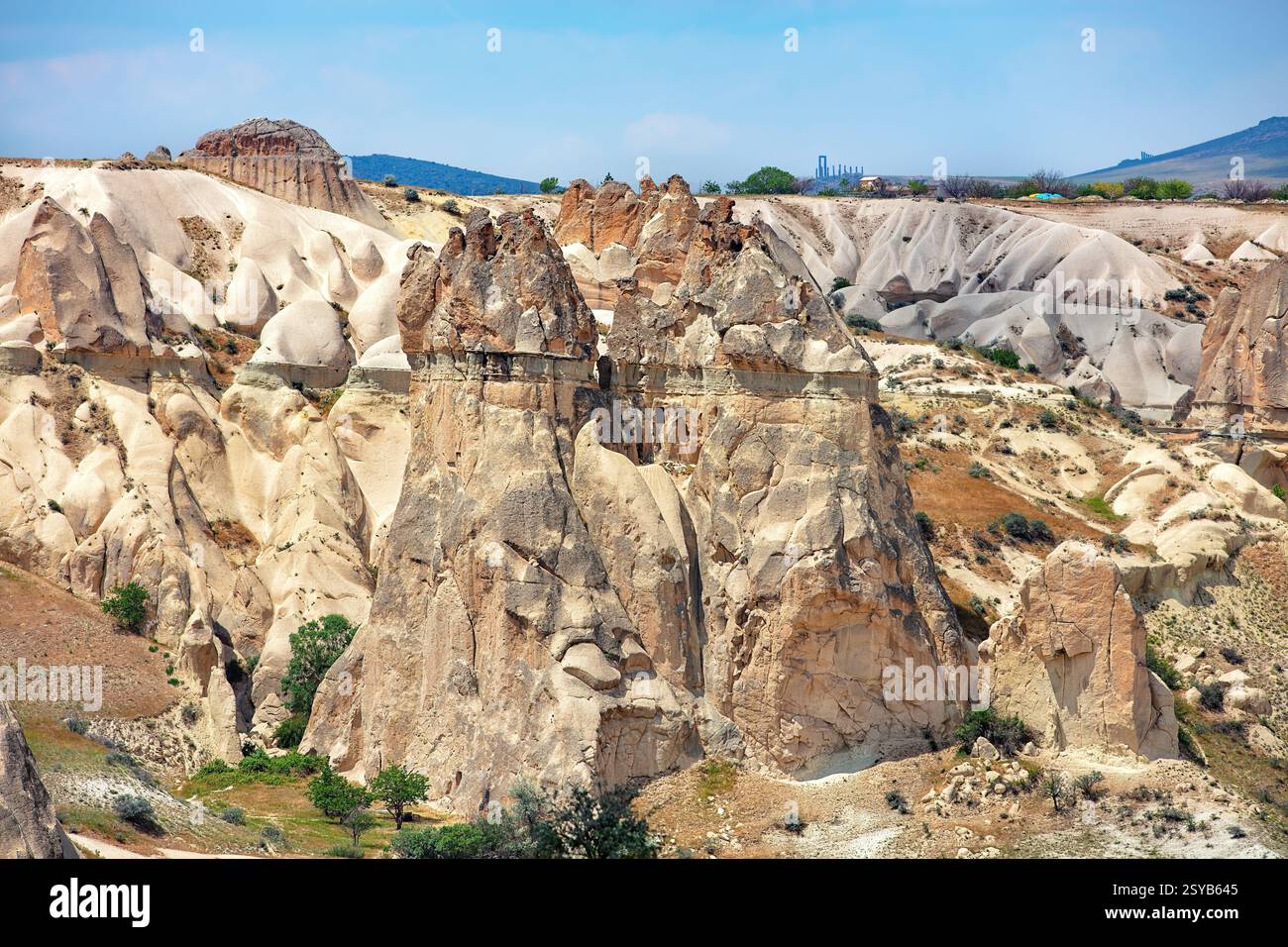 Towering spires of rock sculpted by nature greet visitors in Cappadocia ...