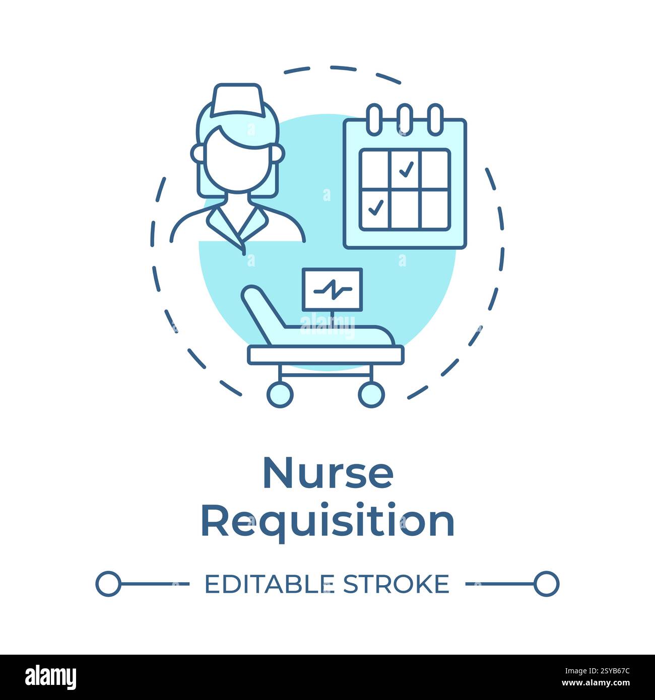 Nurse requisition soft blue concept icon Stock Vector Image & Art - Alamy