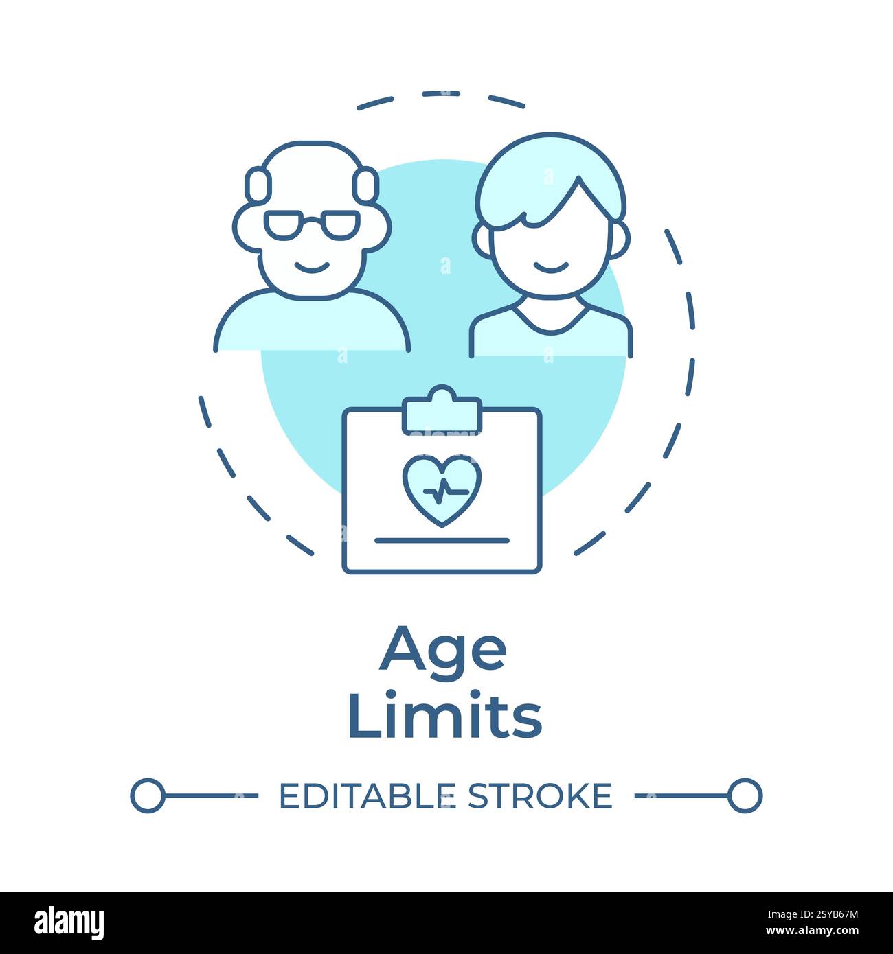 Age limits soft blue concept icon Stock Vector Image & Art - Alamy