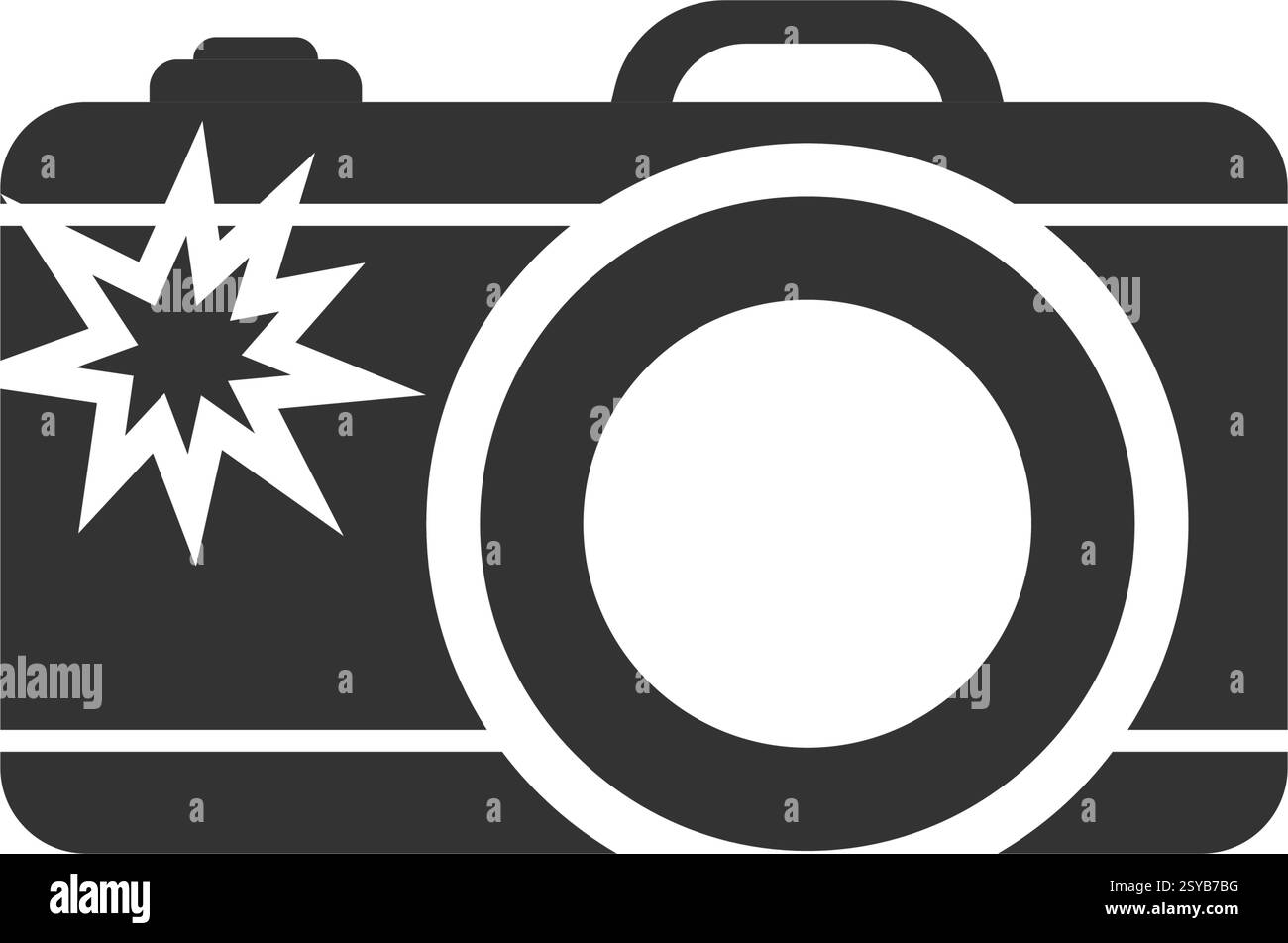 Camera icon in flat style. Photography equipment vector illustration on ...
