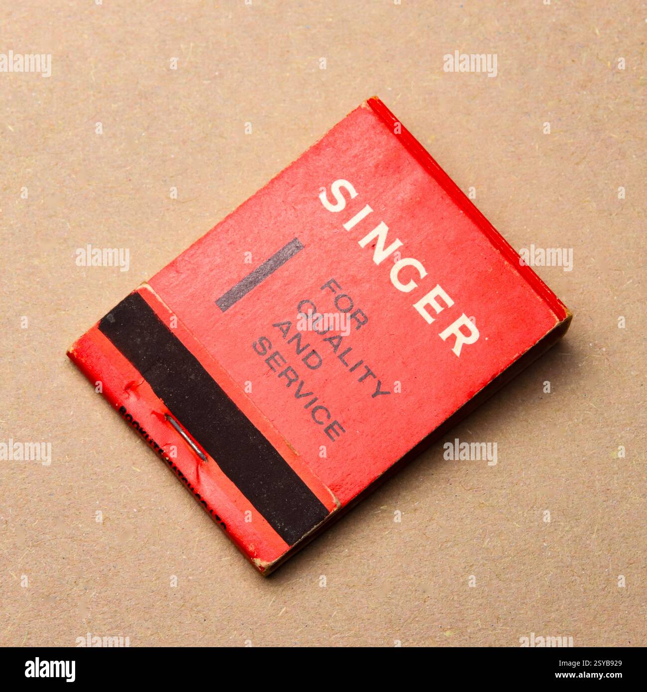 Singer sewing machines 1960's promotional matchbook Stock Photo - Alamy