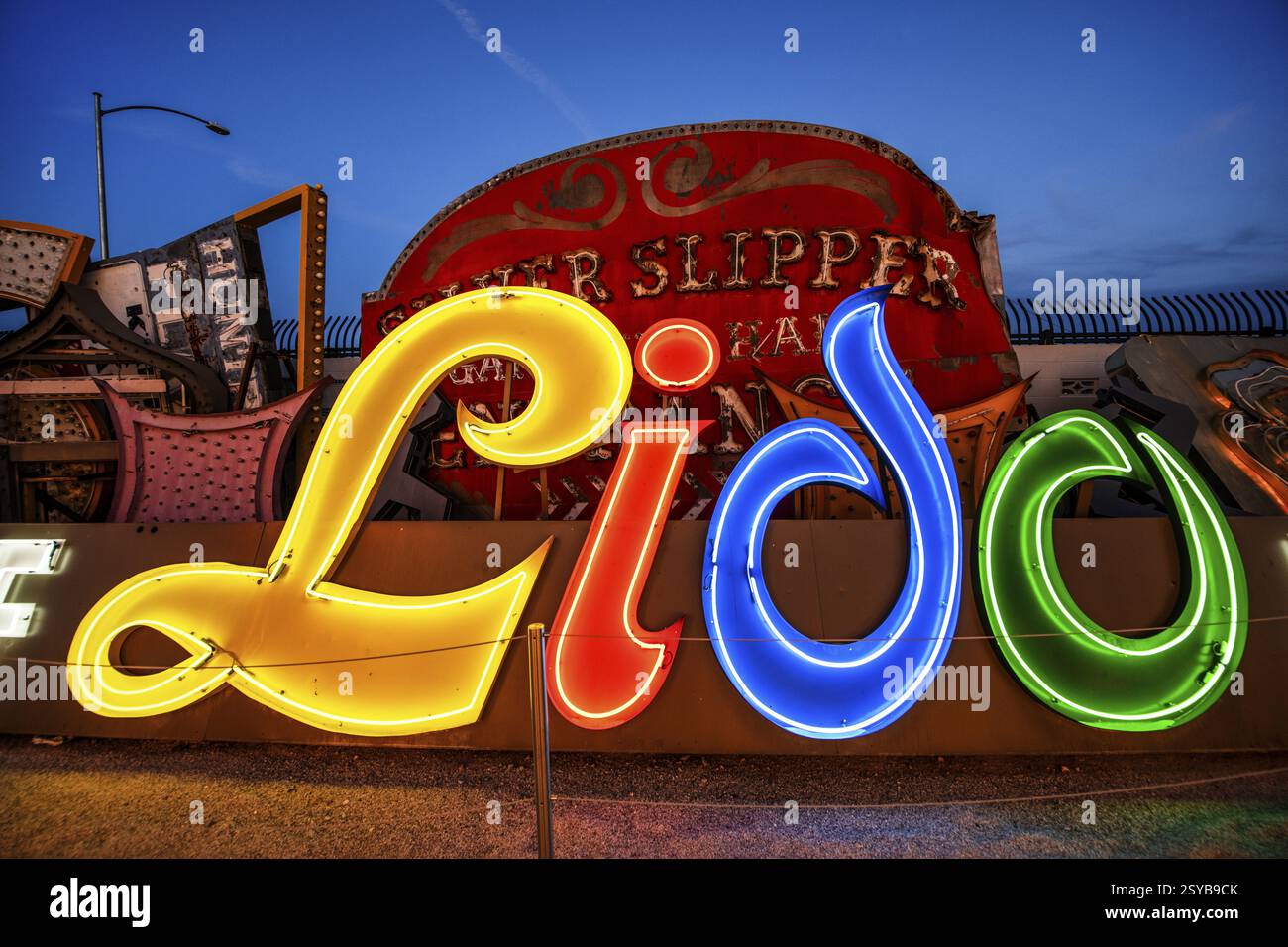 Lido, old neon sign, Boneyard, Neon Museum, Las Vegas, Nevada, USA ...