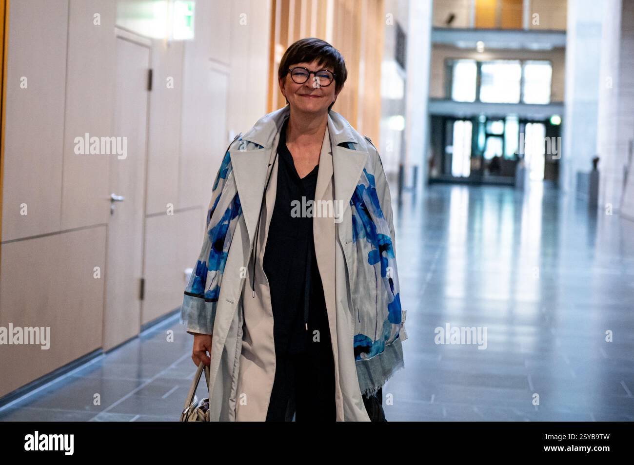 Berlin, Germany. 28th Feb, 2025. Saskia Esken (SPD), party leader ...