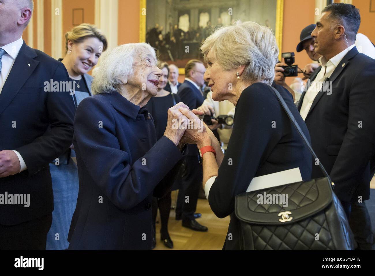 Margot Friedlaender (Holocaust survivor) and Friede Springer at the ...