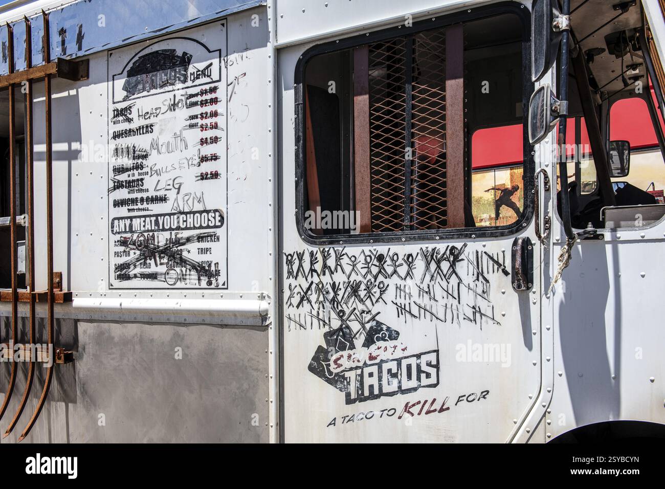 Barred food truck, zombie gaming arena, Area 15, Las Vegas, Nevada, USA ...