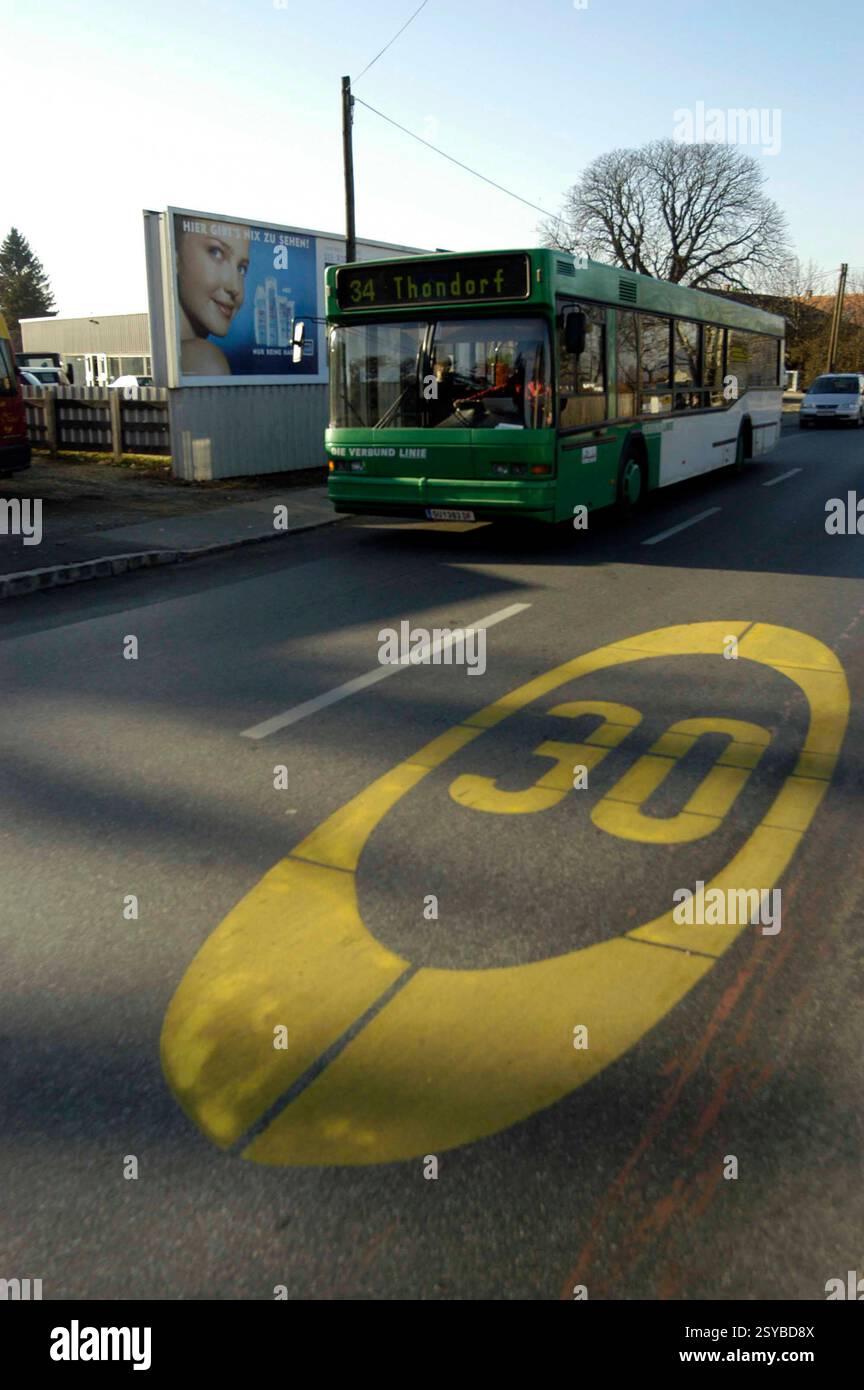 30 kilometers per hour speed limit sign on the street 30 kilometers per ...