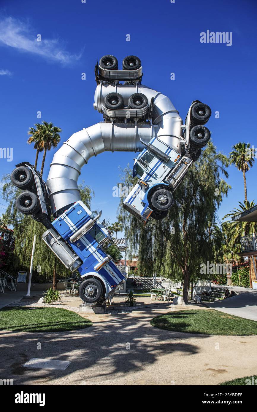 Truck artwork, Ferguson's Motel, Las Vegas, Nevada, USA, North America ...