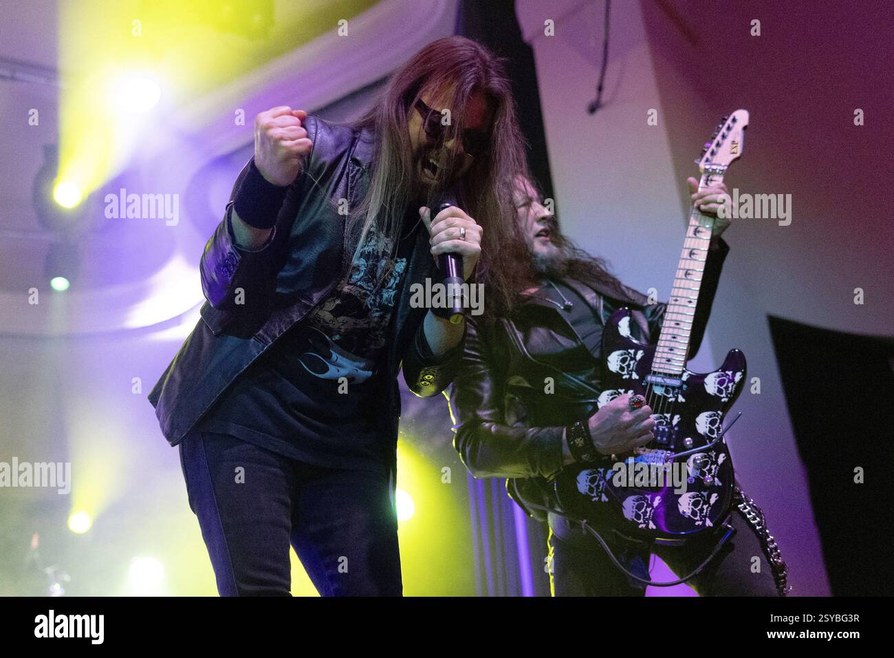 Todd La Torre, singer and Michael Wilton, guitarist, of QueensrAche ...