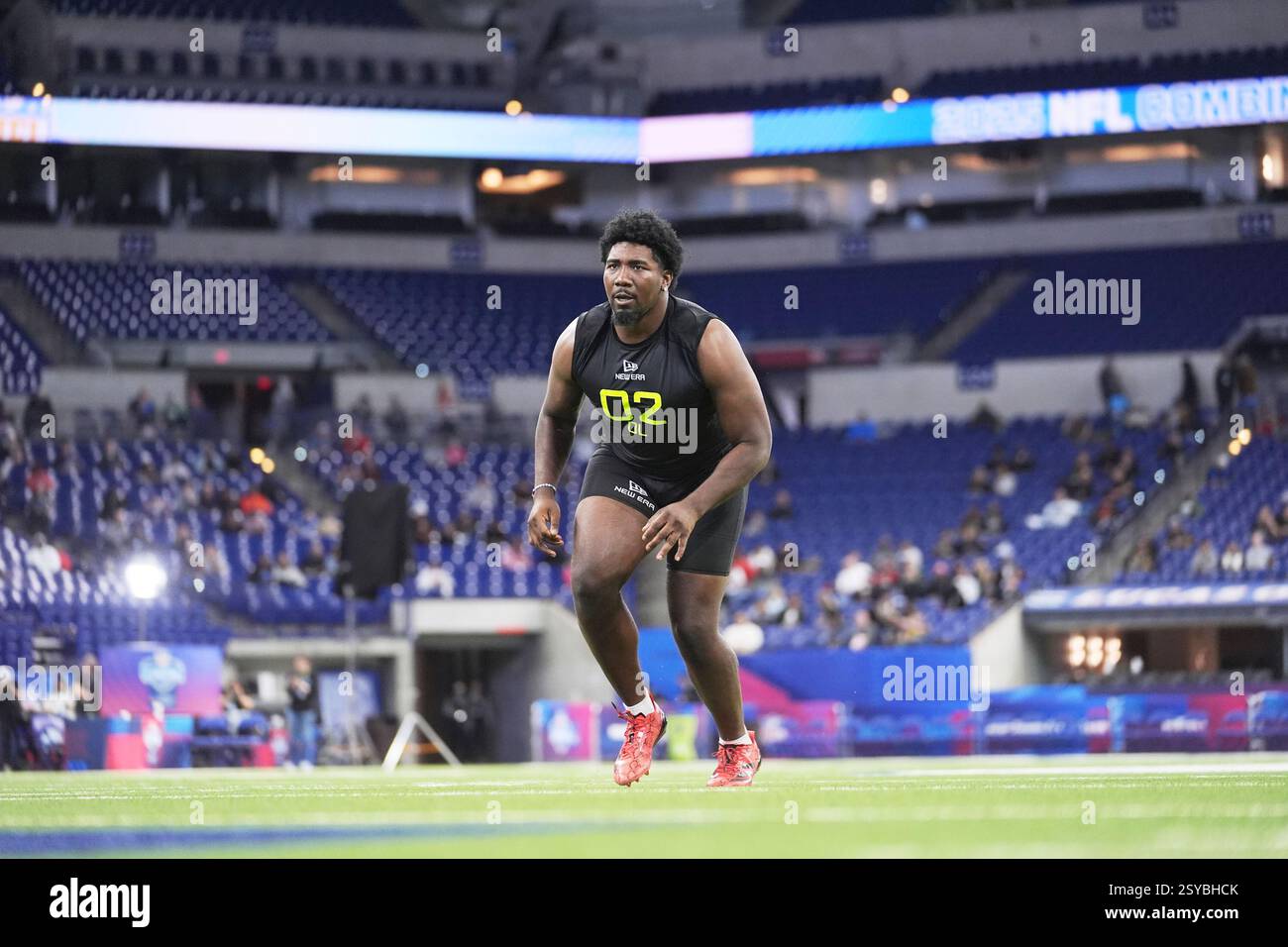 Toledo defensive lineman Darius Alexander runs a drill at the NFL ...