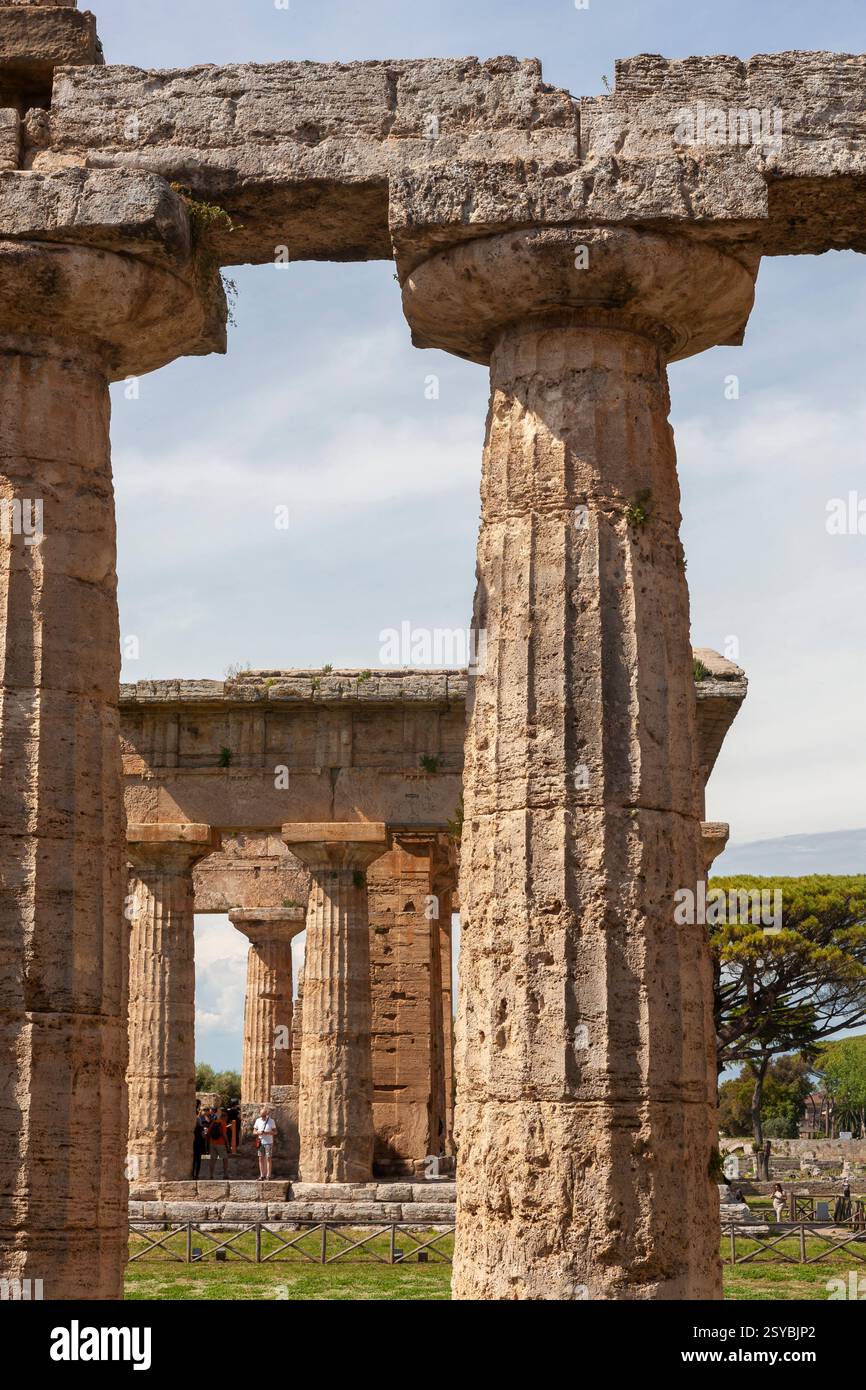 The First Temple of Hera, with the Second Temple of Hera beyond: Greek ...