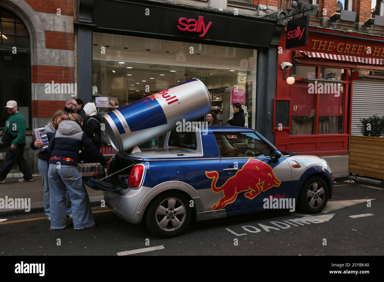 Dublin, Ireland - 26th February 2025 - A car with Red Bull logo and ...
