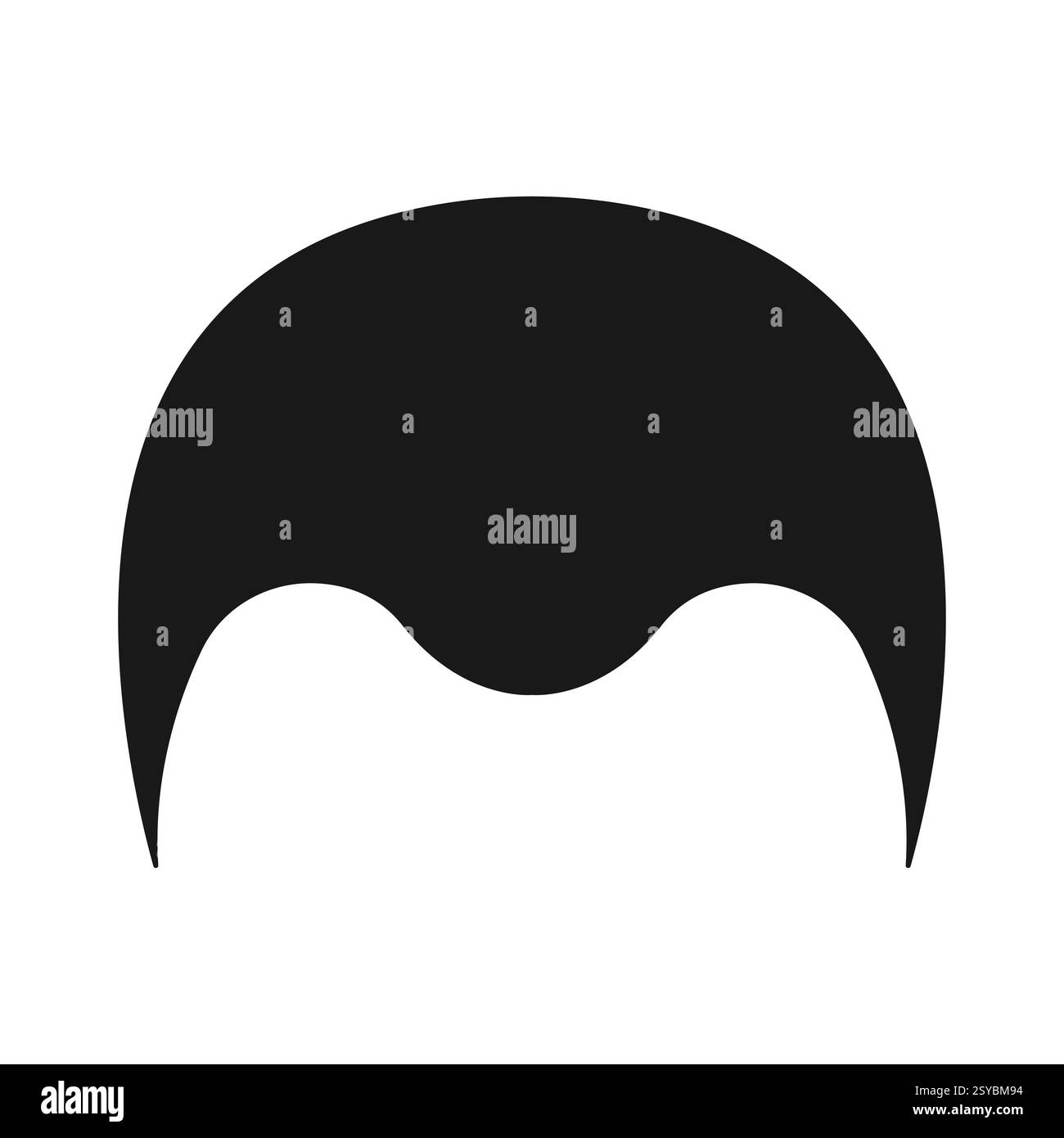 Smooth black hair silhouette, bald patch of head, receding hairline ...