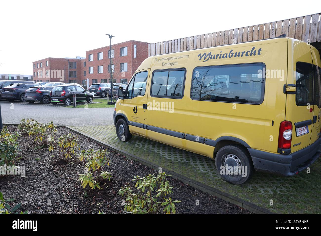 Dentergem, Belgium. 28th Feb, 2025. A van with Mariaburcht logo ...
