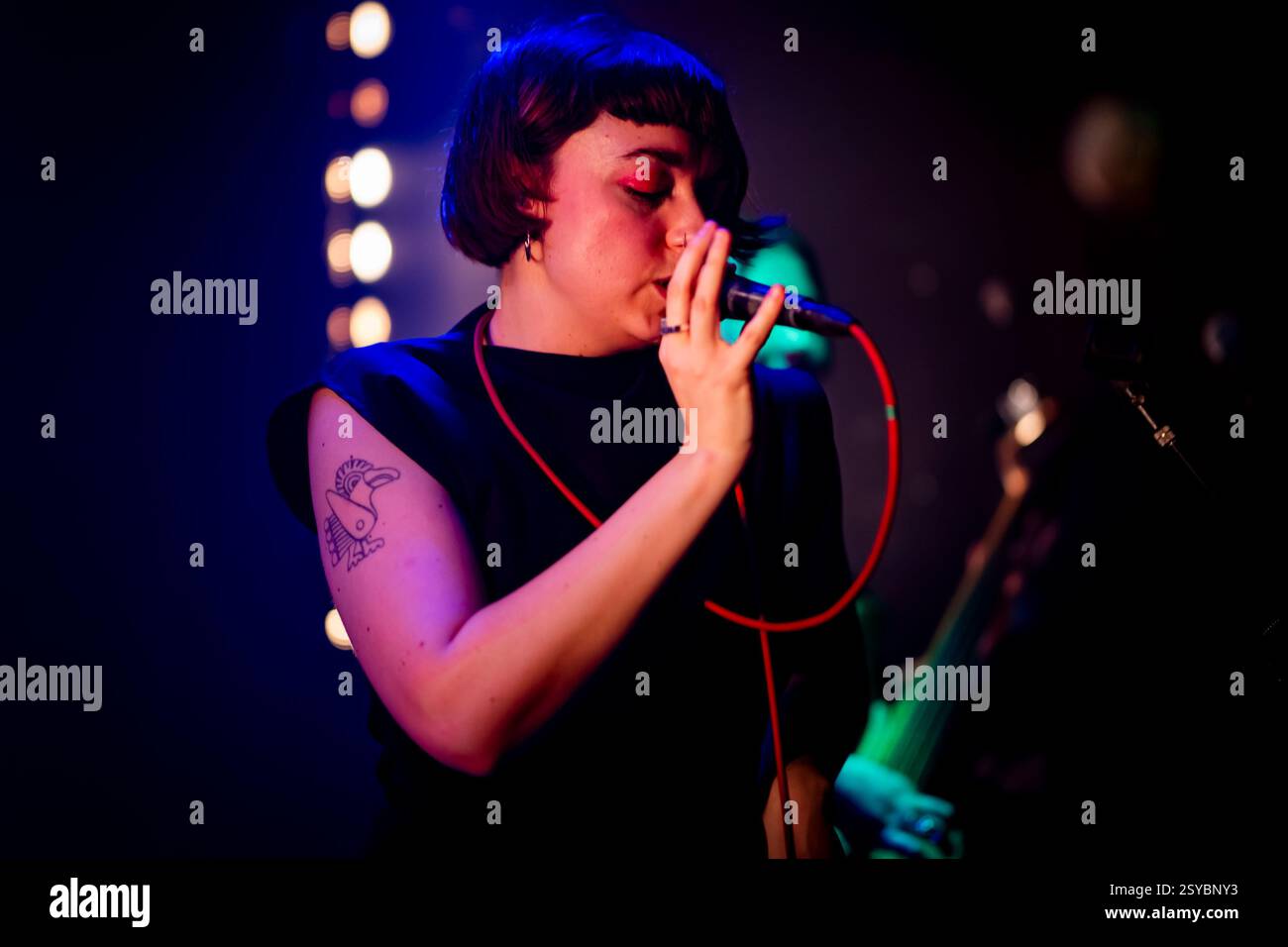 Edinburgh, Scotland. Thu 27 February 2025. Welsh band Adwaith onstage ...