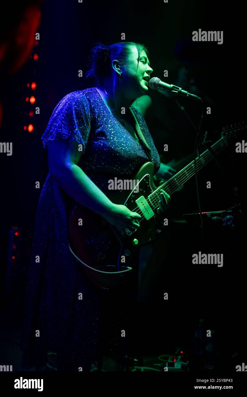 Edinburgh, Scotland. Thu 27 February 2025. Welsh band Adwaith onstage ...