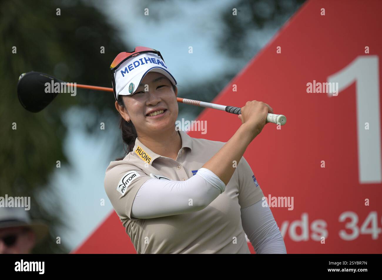 Singapore. 28th Feb, 2025. Kim A Lim of South Korea reacts during the ...