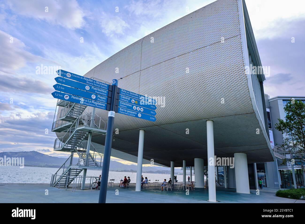 Centro botín art center in santander, spain, with direction signs ...