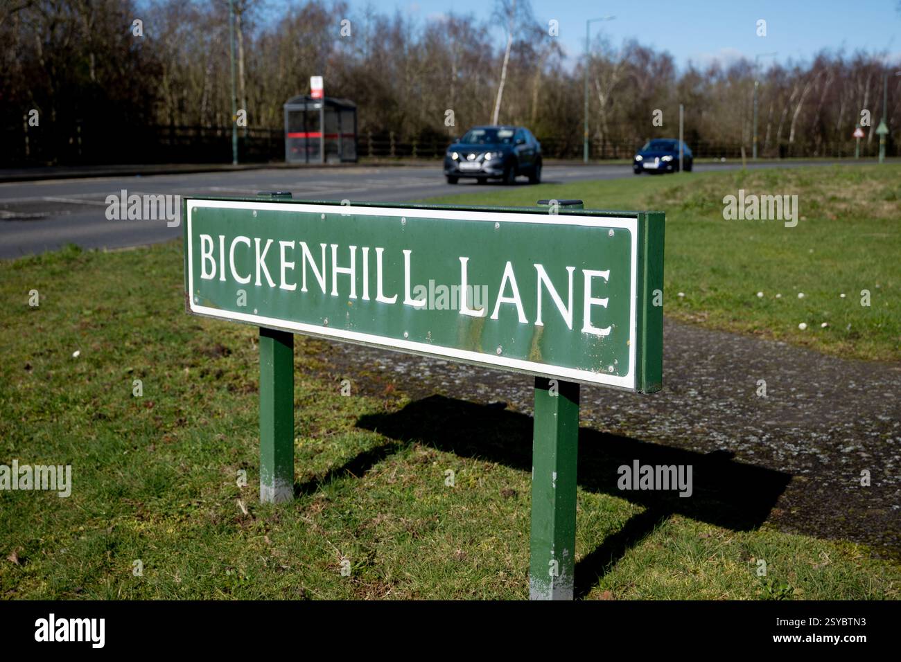 Bickenhill Lane sign, Birmingham, West Midlands, England, UK Stock ...