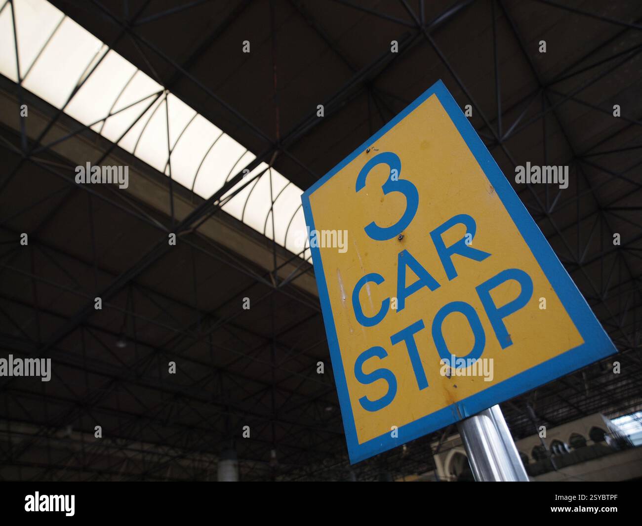 16 September 2012, Kuala Lumpur, Malaysia - A stop sign for train in a ...