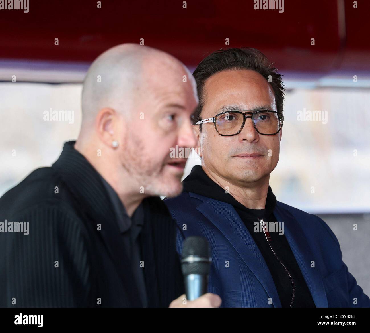 (L-R) The directors of the Museo Reina Sofía, Manuel Segade and Mario ...