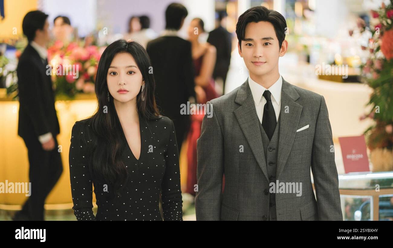 KIM JI-WON and JEONG JI-HWAN in QUEEN OF TEARS (2024) -Original title: NUNMULEUI YEOWANG ...