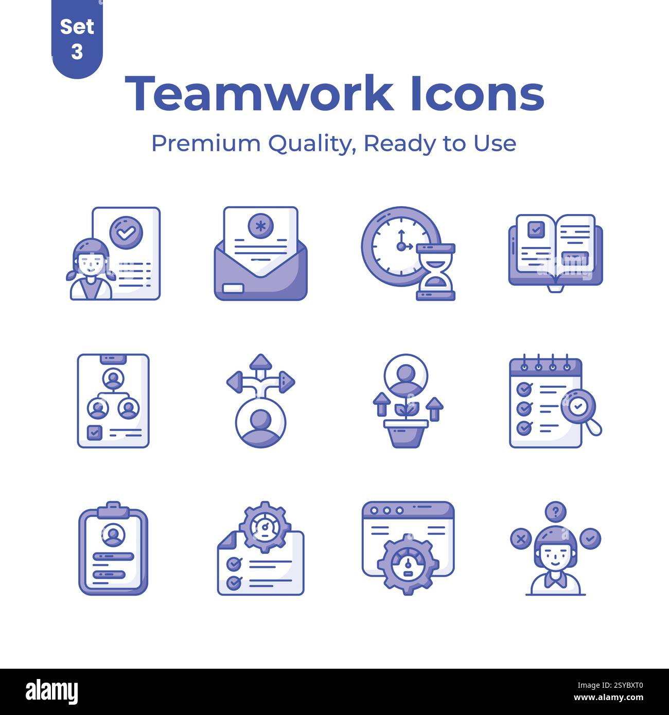Teamwork icons set in customizable style, ready to premium download ...