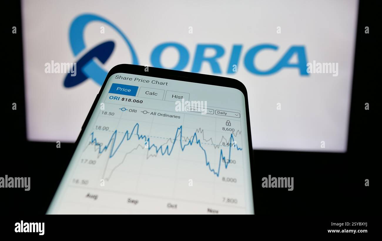 In this photo illustration, a smartphone with the website of Australian ...